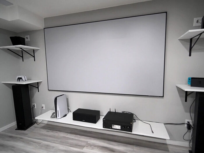 Aeon Series | EDGE FREE® Projector Screen with LED Lights