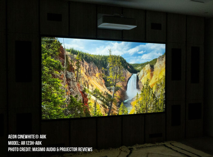 Acoustic Transparent Projector Screen | Aeon CineWhite® A8K