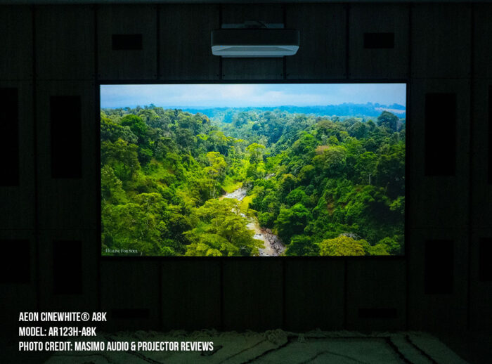 Acoustic Transparent Projector Screen | Aeon CineWhite® A8K