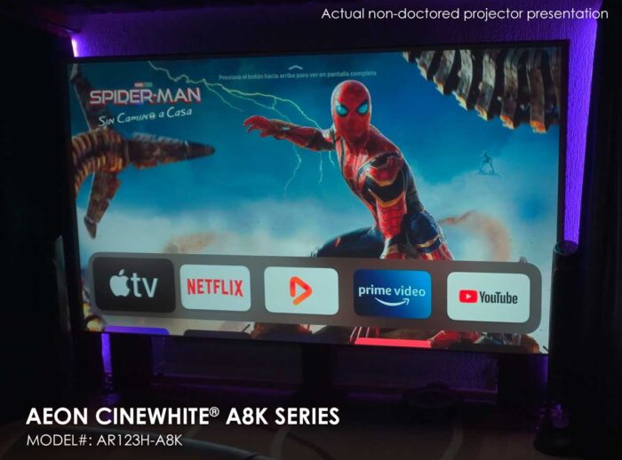 Acoustic Transparent Projector Screen | Aeon CineWhite® A8K