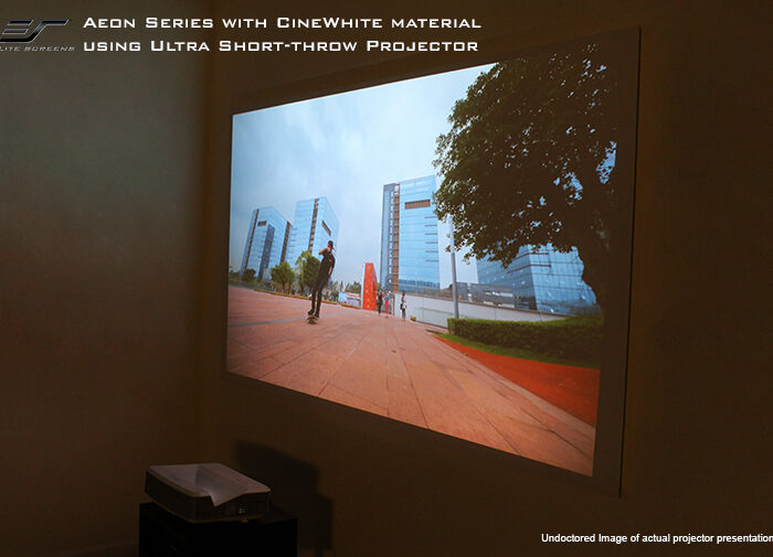 Aeon Series | EDGE FREE® Projector Screen with LED Lights