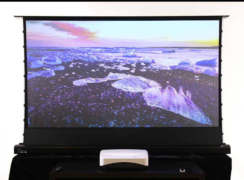 Kestrel Tab-Tension CLR® Motorized Floor-Rising Projector Screen