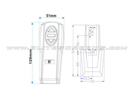 RF Remote - Elite Screens All Electric Series models