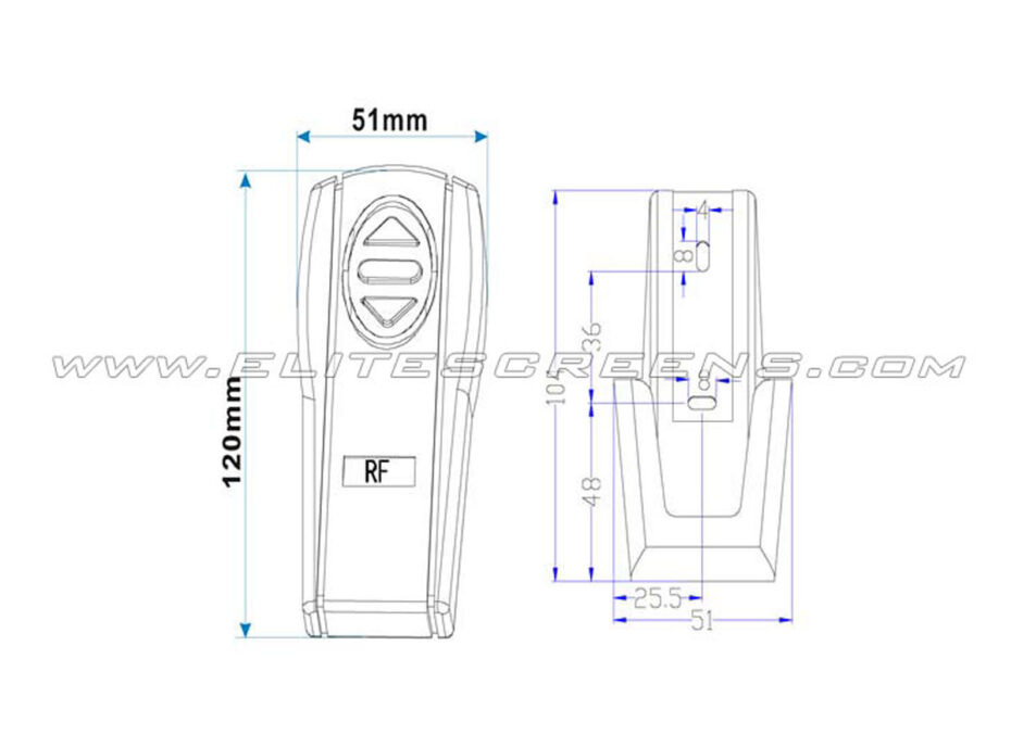 RF Remote - Elite Screens All Electric Series models
