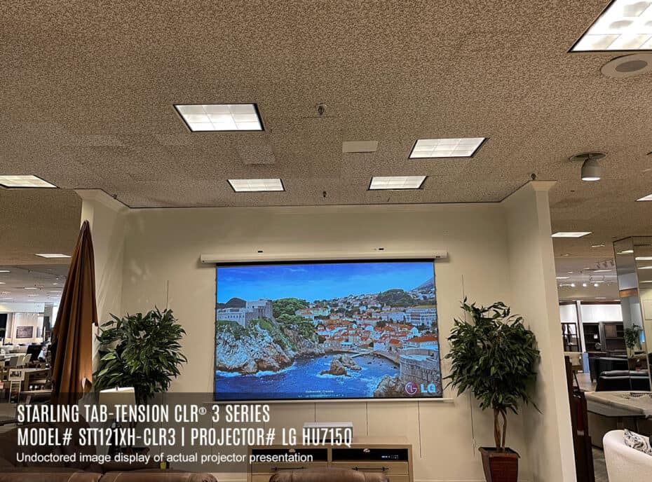 Starling Tab-Tension CLR® 3 - ALR Electric Projector Screen