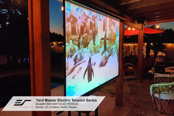 Yard Master Electric Tension- Outdoor Retractable Projector Screen