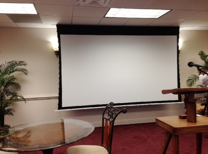 Evanesce Tab-Tension B - In-ceiling Electric Projector Screen
